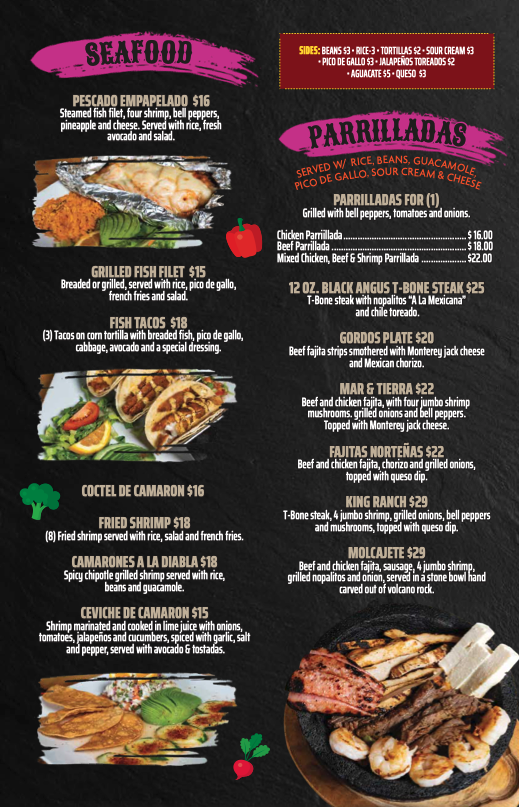 Menu - Alejandro's Kitchen & Tequila